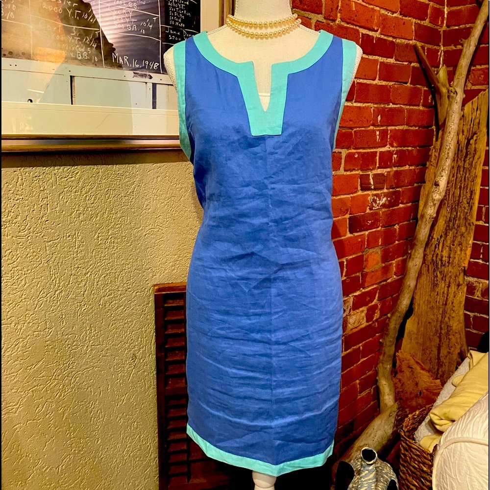 New Sigrid Olsen Linen Tunic Dress - Gem
